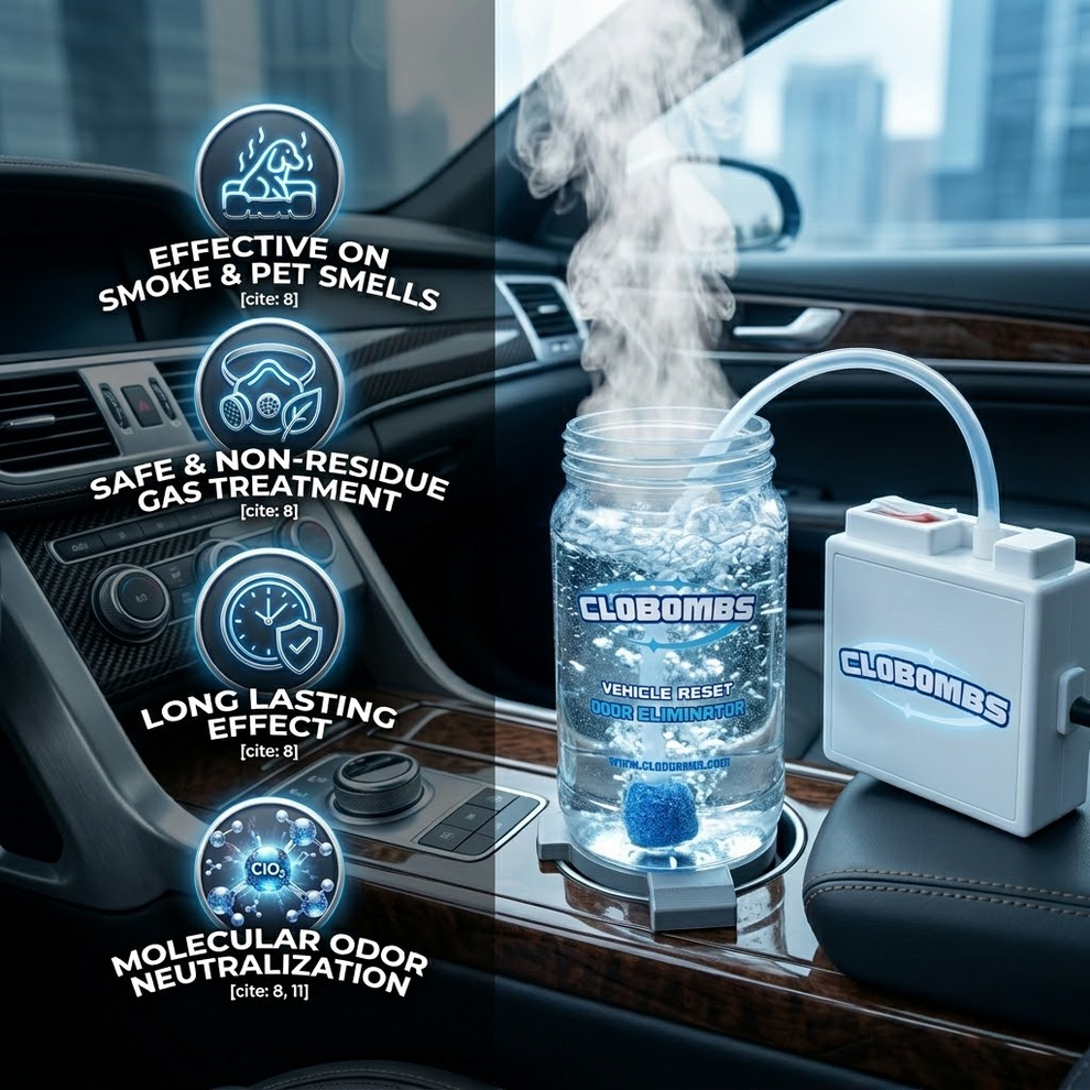 Best Car Odor Eliminator Bomb, Auto Deodorizer & Neutralizer| CloBombs